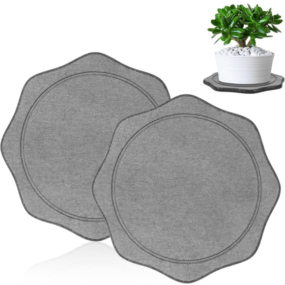 Other | Stone Plant Saucers Indoors Outdoors 2 Pc 8 Round Instant Dry ...